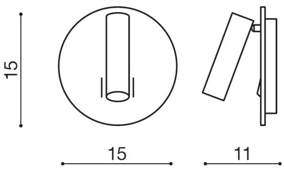 Azzardo AZ2424 - LED Nástěnné bodové svítidlo FARO LED/6W+LED/3W/230V