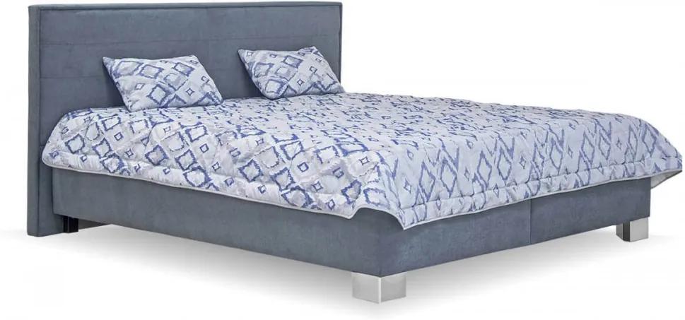 Čalouněná postel s úložným prostorem Oliver, 160x200, šedá BLANÁŘ