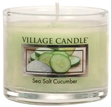 Village Candle Vonná mini svíčka ve skle, Mořská Svěžest - Sea Salt Cucumber, 1,2oz