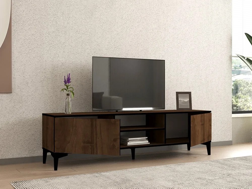 TV stolek Erem - Walnut, Black