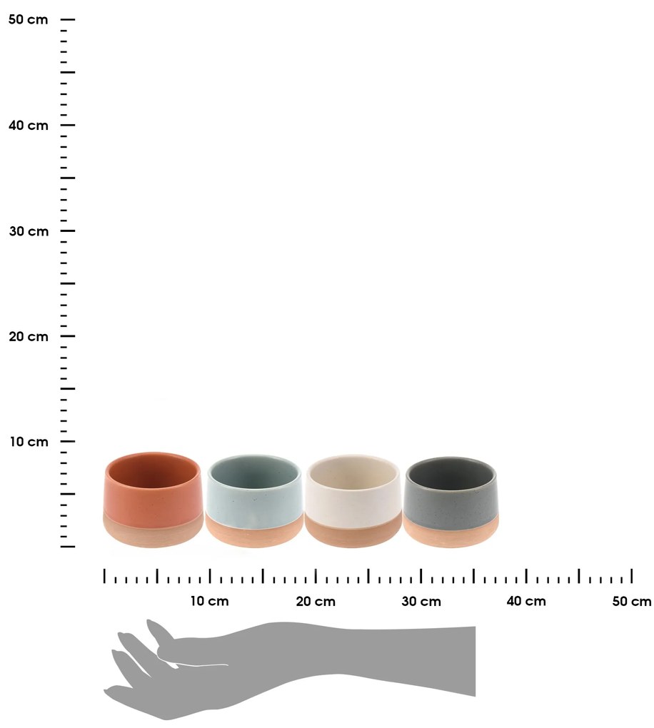 Kameninová servírovací miska Colour 5,5x9,5x9,5 cm sada 4ks