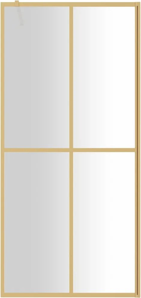 Zástěna do průchozí sprchy čiré ESG sklo zlatá 80 x 195 cm 154943