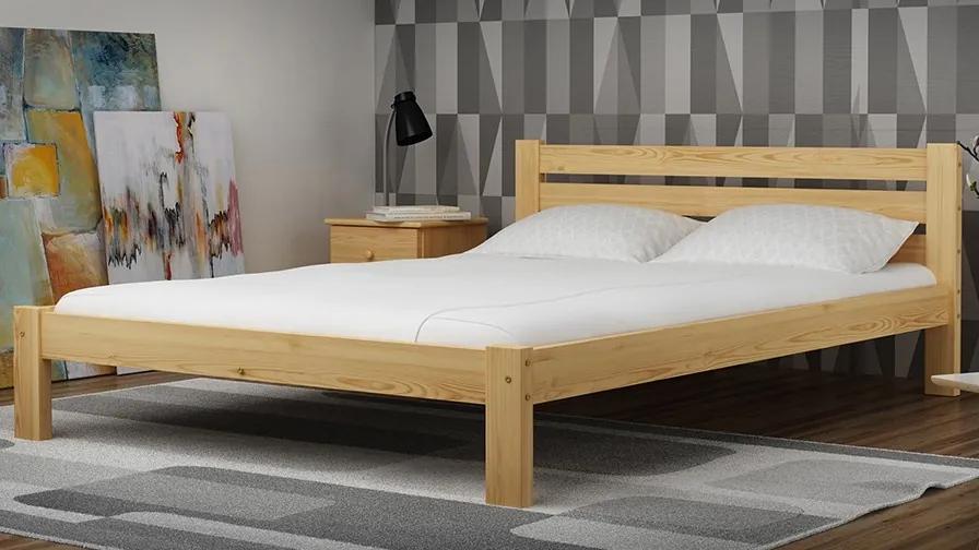 ImportWorld Dřevěná postel Slavoj 120x200 + rošt ZDARMA (Barva dřeva: Šedá)