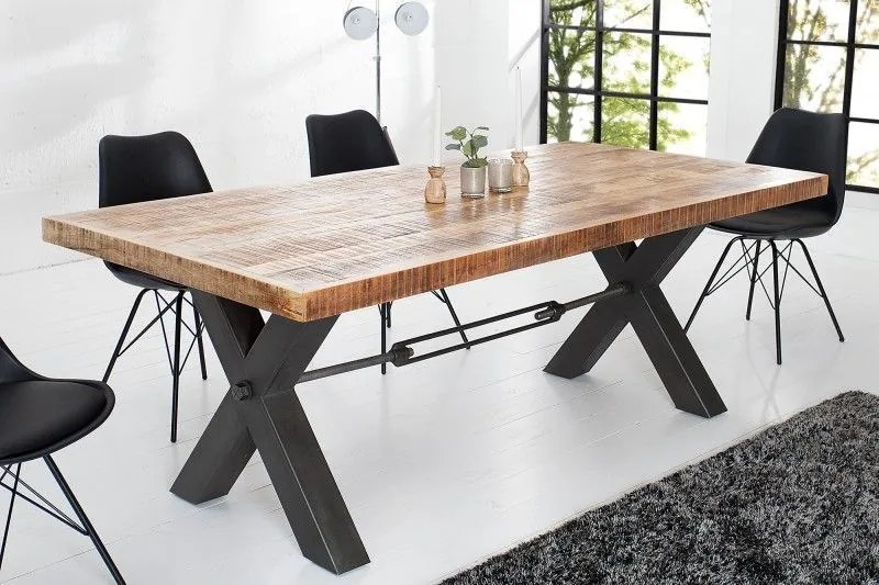 Deflee jídelní stůl IRON CRAFT 240-A masiv mango JS37970mangové dřevo, kov    240 cm x 75 cm x 100 cm