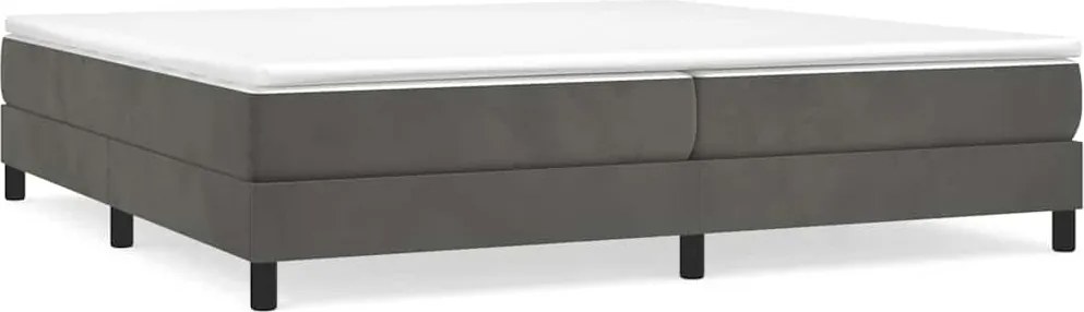 Rám postele s boxspringem tmavě šedý 200 x 200 cm samet 3120791