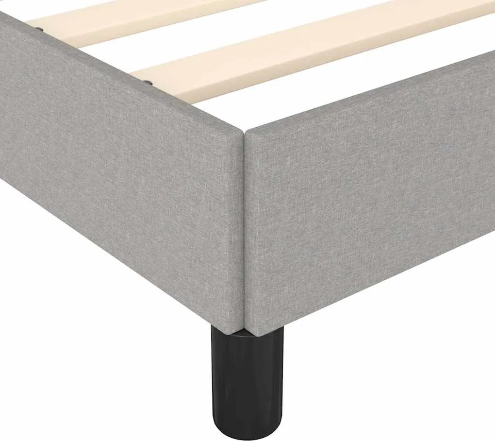 Rám postele bez matrací světle šedá 120x190 cm textil 3269631