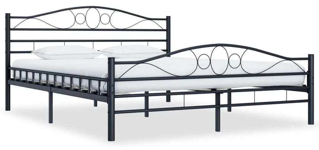 Rám postele černý ocel 160 x 200 cm,  285289