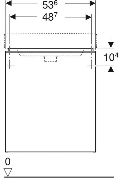 Geberit Smyle Square Koupelnová skříňka pod umyvadlo 53,6 cm pravá, láva 500.365.JK.1