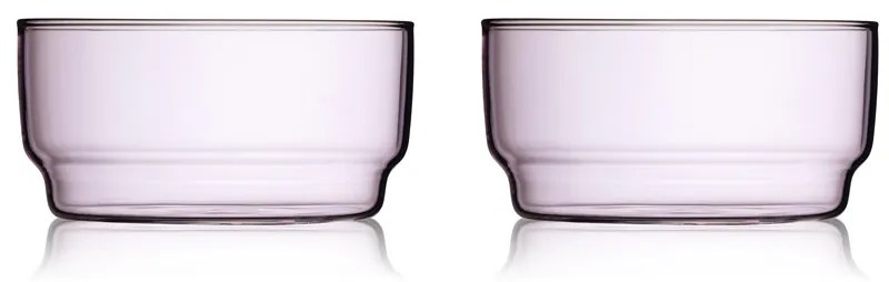 Lyngby Glas Sada skleněných misek Torino 12 cm (2 ks) Pink