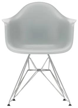 Eames Plastic Armchair DAR chrom šedá bílé na tvrdou podlahu Vitra