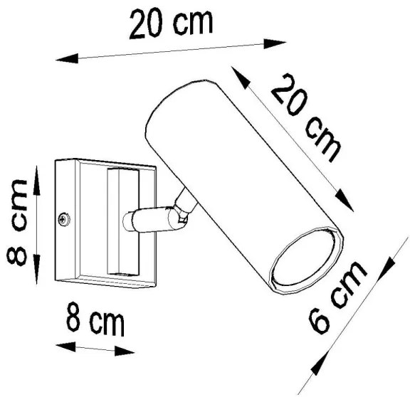 Sollux SL.0494 - Nástěnné bodové svítidlo DIREZIONE 1xGU10/40W/230V bílá