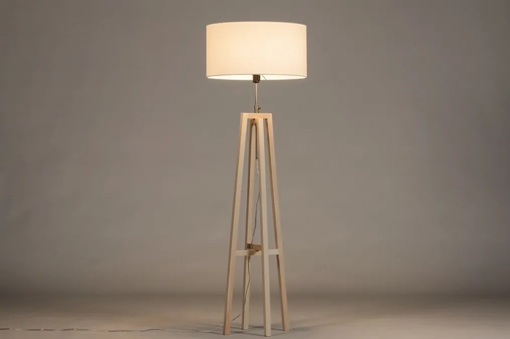 Stojací designová lampa Paola Bianco Maison and Natur Wood