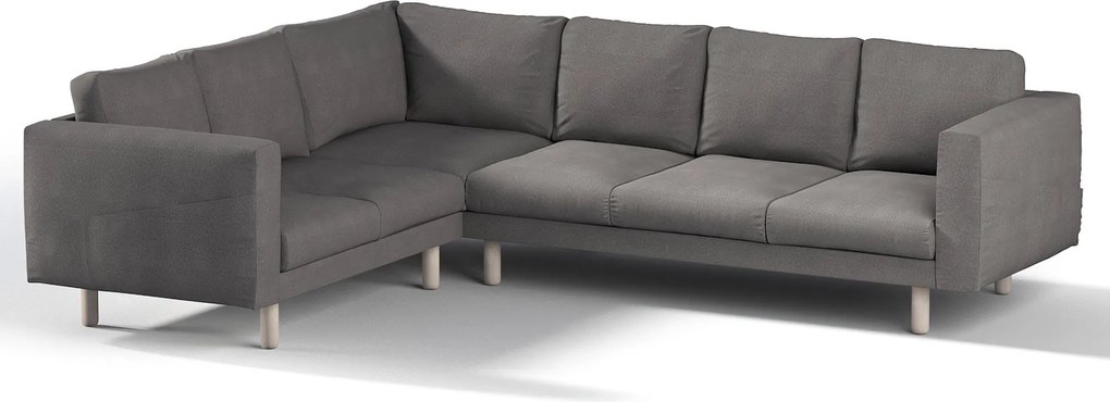 Potah na pohovku IKEA Norsborg rohová 5-místná barva šedá látka pletený vzor