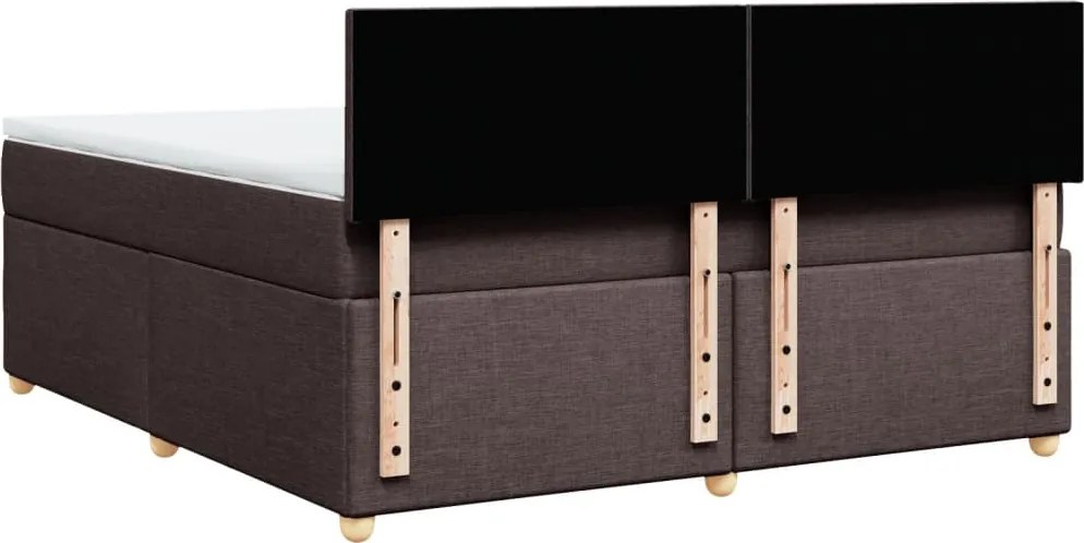 Box spring postel s matrací tmavě hnědá 180x200 cm textil 3286755