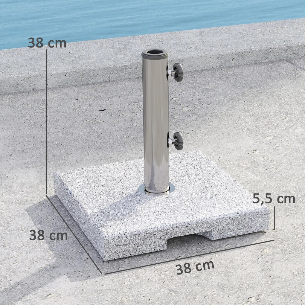 Žulový stojan na slunečník 21kg stojan na slunečník, čtvercový držák na slunečník, závaží na slunečník 32/38/48mm