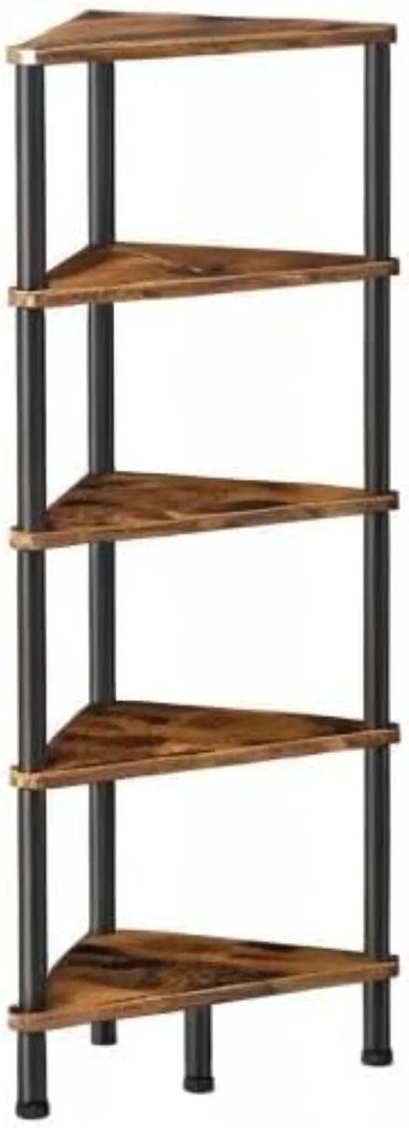 Rohový regál Vasagle Ebbi 30 cm hnědý/černý