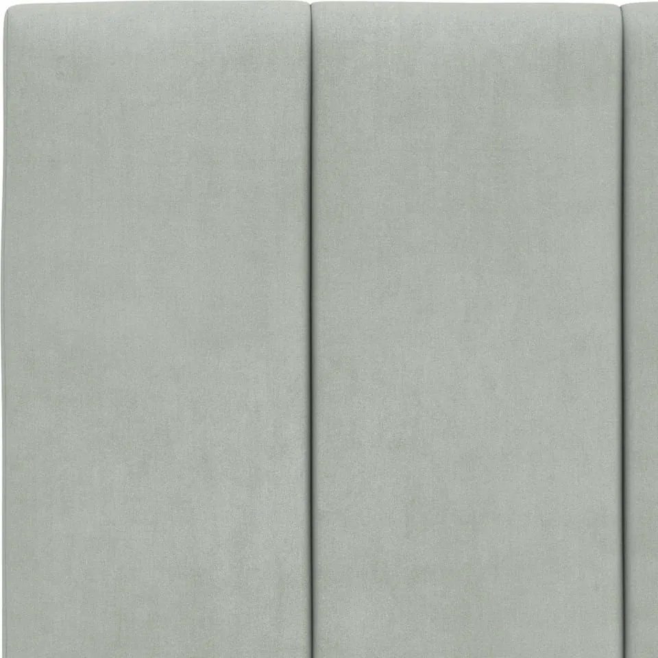Postel s matrací Hanko světle šedá 100 x 200 cm samet 3208580