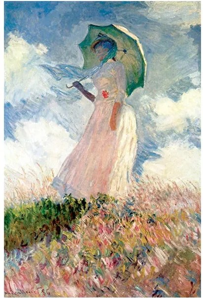 Reprodukce obrazu Claude Monet - Woman with Sunshade, 45 x 30 cm