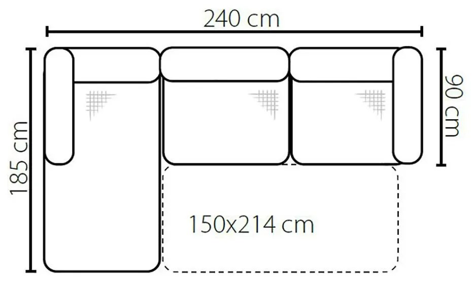 Sedací souprava NAWE | 185x240 | rozkládací | záhlavník v ceně | VÝBĚR TKANIN a NOŽIČEK