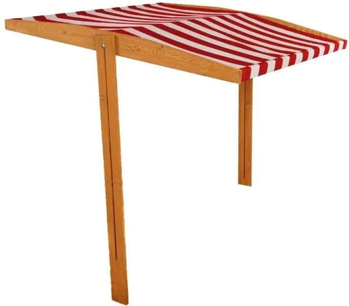 Stříška pro dětské dřevěné pískoviště Baby Mix 120x120 cm červeno-bílá