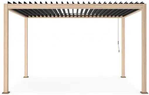 BIZZOTTO Světlá hliníková pergola s uzavíracími lamelami OCEAN 3x4 m 0795788