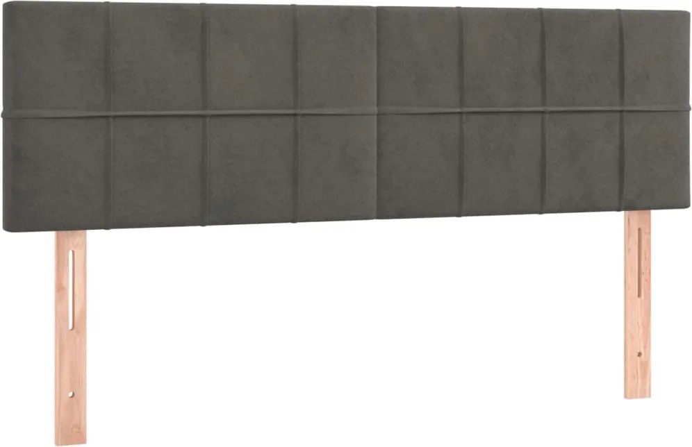 Box spring postel s matrací tmavě šedá 140x200 cm samet 3127494