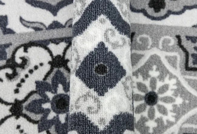 Protiskluzový běhoun Patchwork - šedý