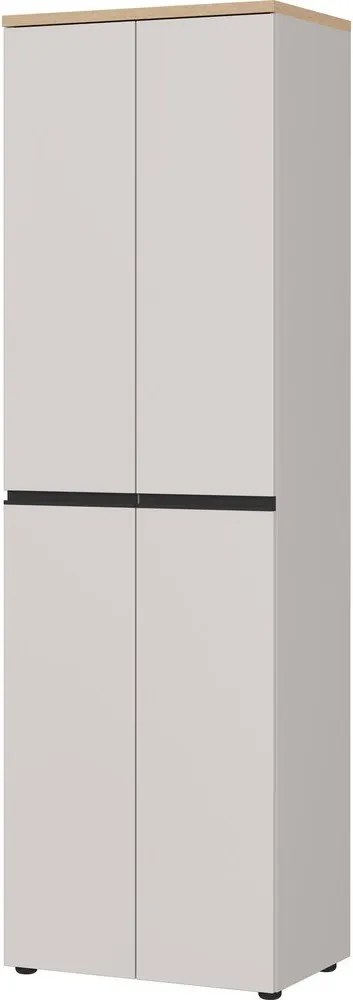 Šedobéžová/ve světle přírodní barvě šatní skříň 59x194x41 cm Cormano – Germania