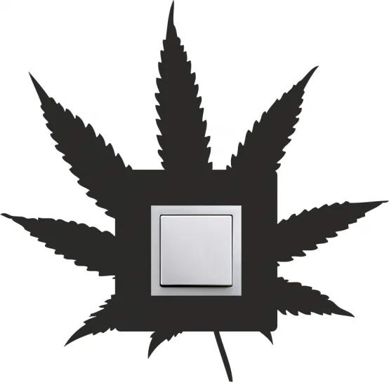Samolepka na vypínač - Marihuana