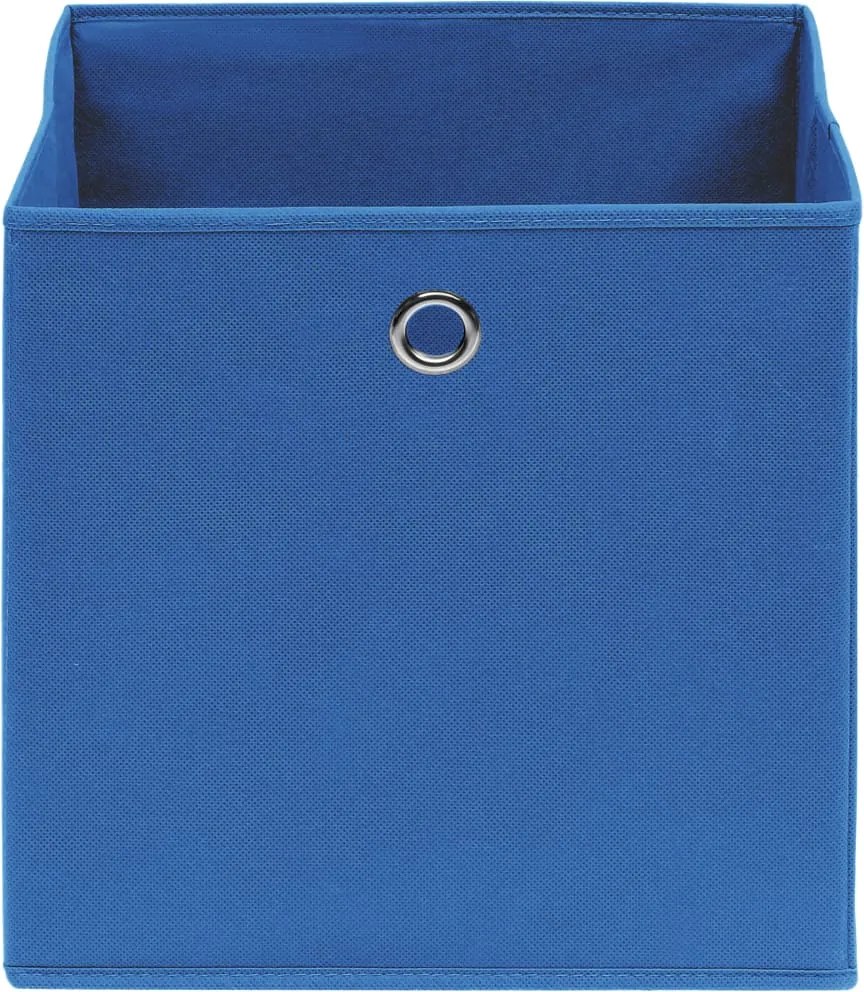Úložné boxy 4 ks modré 32 x 32 x 32 cm textil 288337