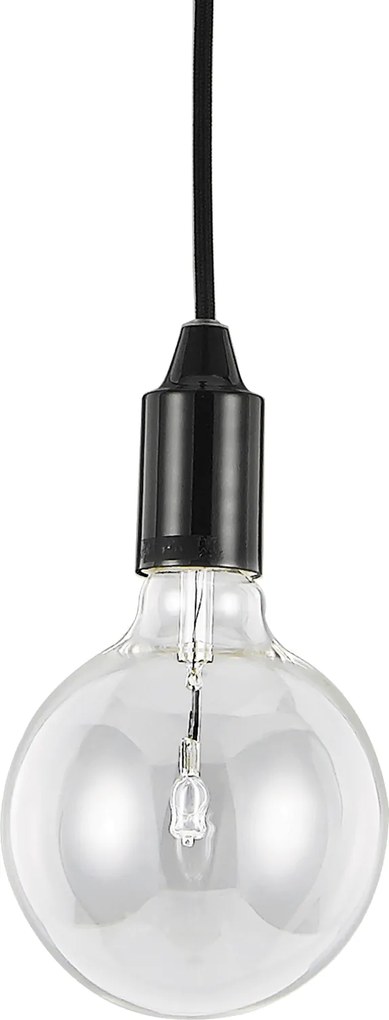 Závěsné svítidlo Ideal lux 113319 EDISON SP1 NERO 1xE27 60W 3000K černá Závěsná svítidla