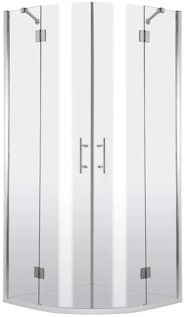 Deante Abelia, čtvrtkruhový sprchový kout s výklopnými dveřmi 90x90 cm, výška 200cm, 6mm čiré sklo s ActiveCover, chromový profil, KTA_053P