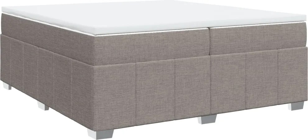 Box spring postel s matrací taupe 200x200 cm textil 3285502