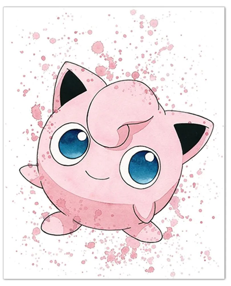 Obraz s motivem Pokémon - 4 rozměry Rozměr: 30x40 cm, Varianta: Jigglypuff