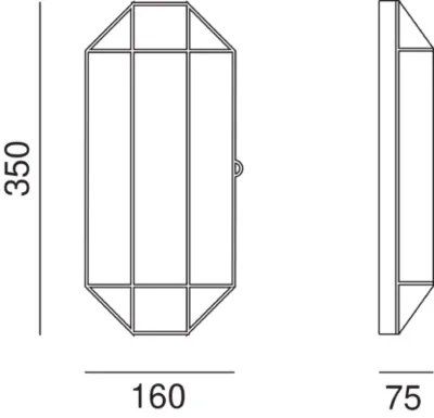 Il Fanale Retro nástěnné svítidlo RILEGATO 350 mm