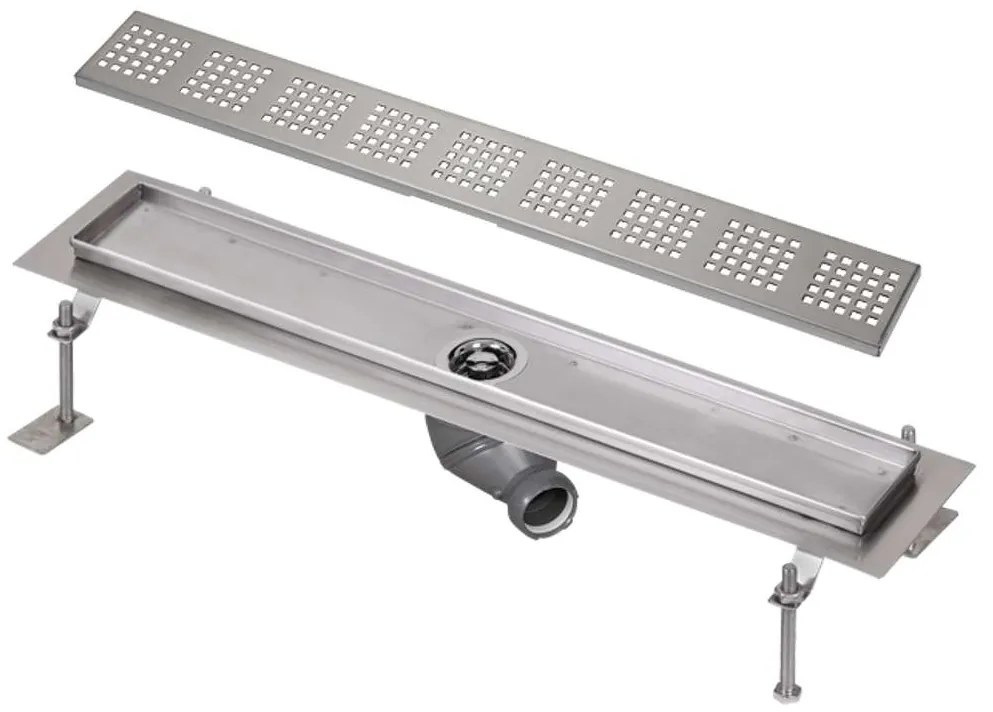 Sanela - Sprchový žlab do prostoru, délka 75 cm, matná nerez SLKN 03FX