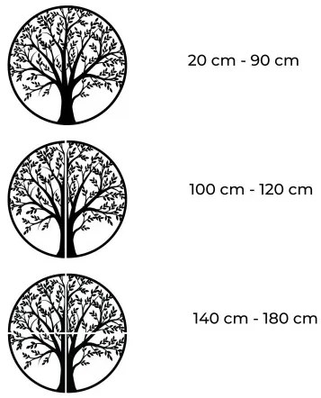 Detailní Dřevěný Strom Života na Stěnu - Moderní Farmářská Dekorace | SENTOP PR0217