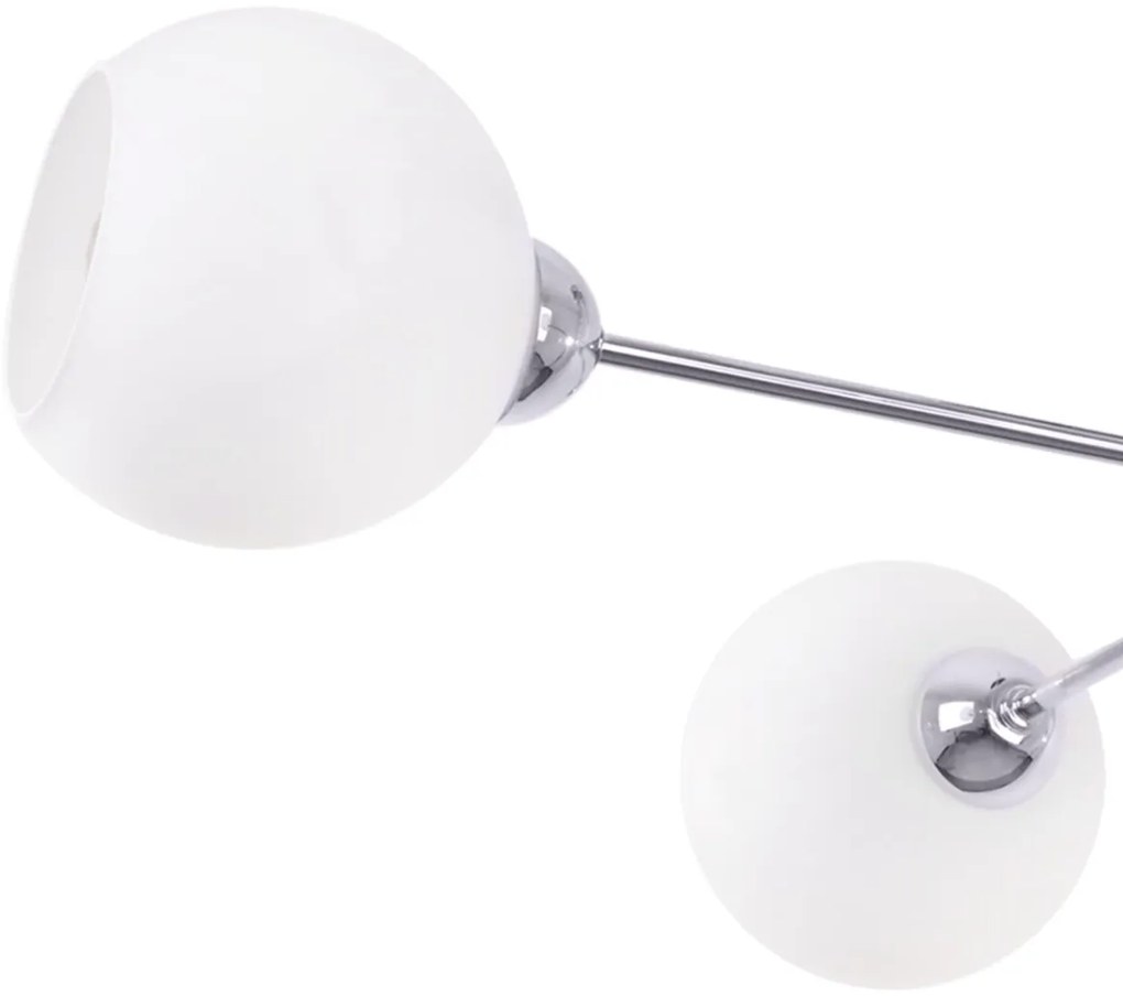 Stropní svítidlo Eliza, 4x bílé skleněné stínítko, CH
