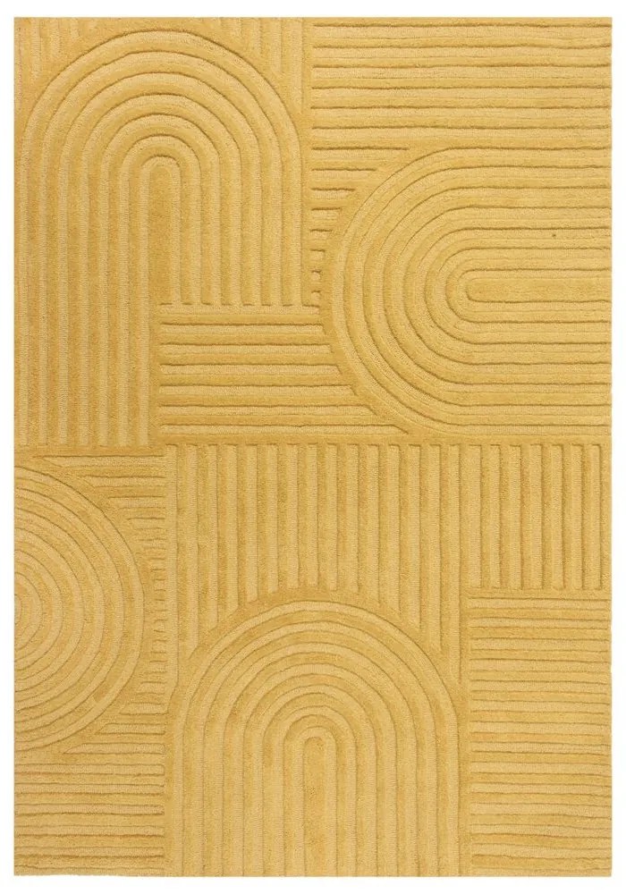 Flair Rugs, Kusový koberec Solace Zen Garden Ochre, 120x170, žlutá, ložnice