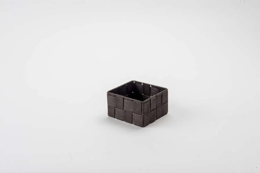 Úložný organizér do zásuvky Compactor TEX - košík S, 12 x 12 x 7 cm, čokoládový