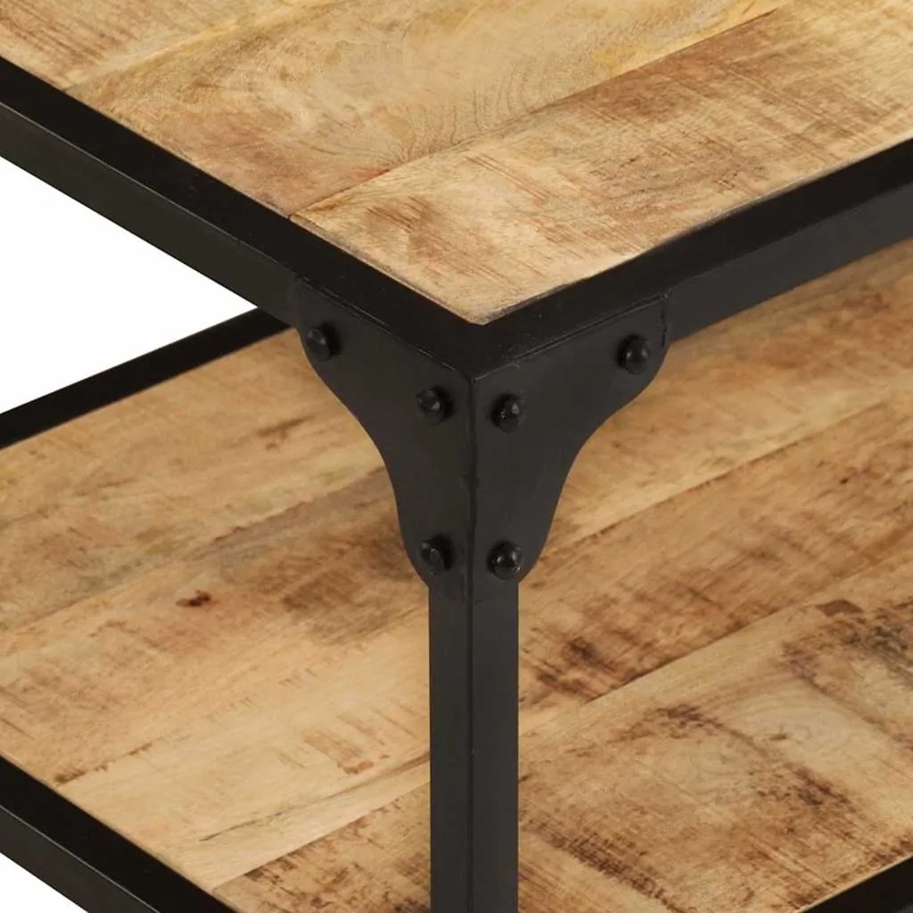 Konferenční stolek 90 x 45 x 35 cm masivní hrubý mangovník 328265