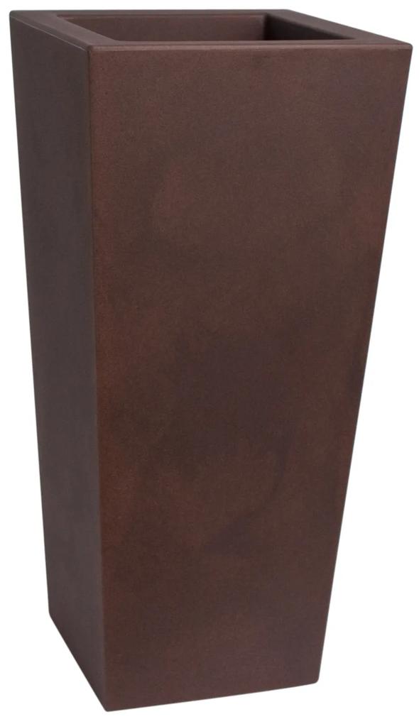 Plust - Designový květináč KIAM pot, 35 x 35 cm - hnědý