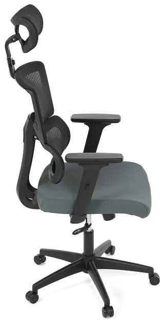 Kancelářská židle, houpací mechanismus, šedá síťovina, KA-B1025 GREY
