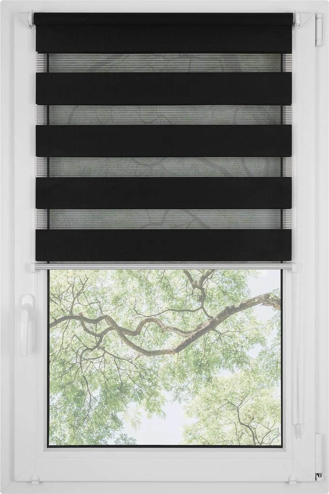 Roleta Den Noc neinvazivní soft Černá 51x150 cm