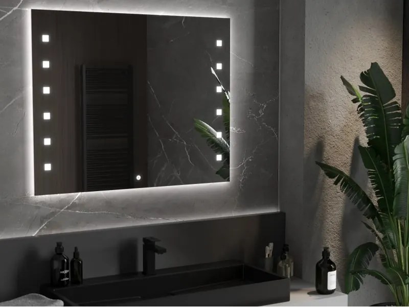 Mexen Ner podsvícené koupelnové zrcadlo 100 x 80 cm, LED 6000K, antipára - 9809-100-080-611-00