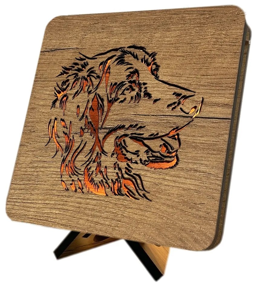 Li-Go "Ohař" lampa 19x19cm provedení povrchu: jedle