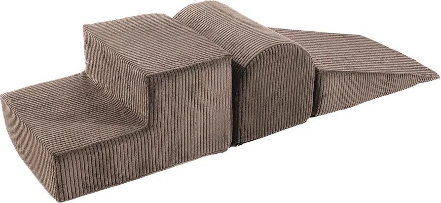 Hnědé manšestrové pěnové hřiště 3 ks výška 30 cm 45x143 cm – Meowbaby