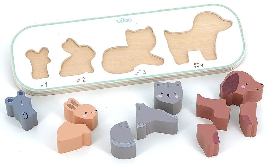 Vilac Vkládací puzzle Učím se počítat zvířátka Sarah Betz