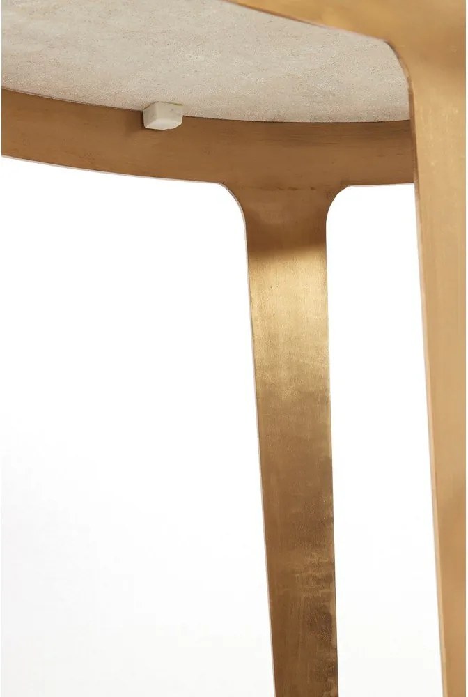 Konzolový stolek s mramorovou deskou v bronzové barvě/taupe 40x110 cm Giulio – Light & Living