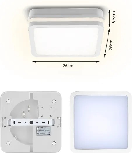 Brilagi - LED Venkovní svítidlo BENE LED/24W/230V 26x26 cm bílá IP54
